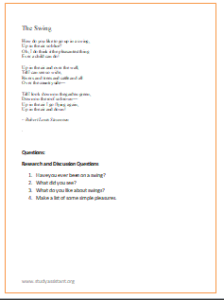 Poems - Robert Louis Stevenson | Study Assistant